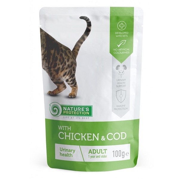 NATURE’S PROTECTION Urinary Chicken&Cod – 22×100 g