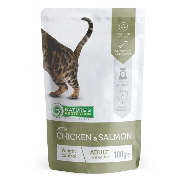 NATURE’S PROTECTION Weight Control Chicken&Salmon – 22×100 g