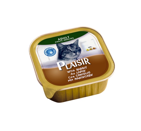 Plaisir Adult Cat Rabbit – 32×100 g