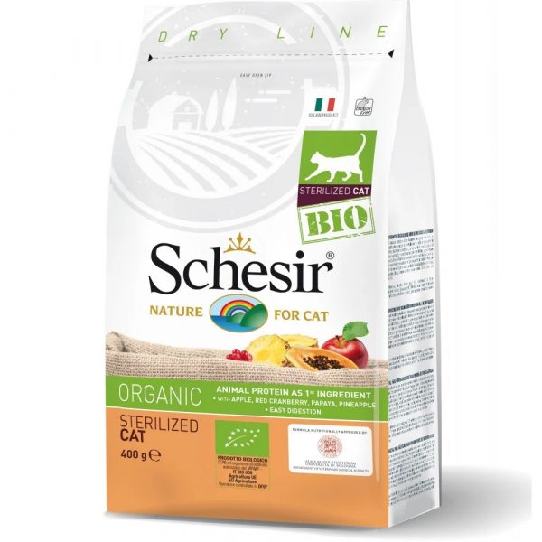 Schesir BIO Organic Sterilized Cat Chicken – 400 g