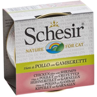 Schesir Cat Brodet Piletina i Gambori – 12×70 g