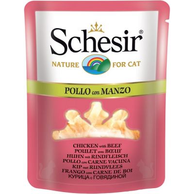 Schesir Cat Brodet Piletina i Govedina preliv – 12×70 g