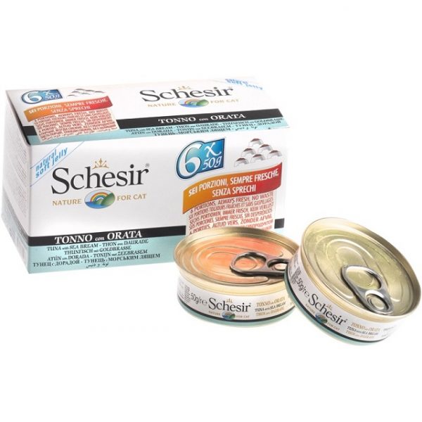 Schesir Cat Multipak Tunjevina i Orada – 6×50 g