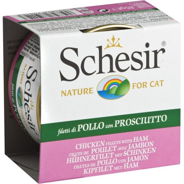 Schesir Cat Piletina i Šunka u želeu – 12×85 g