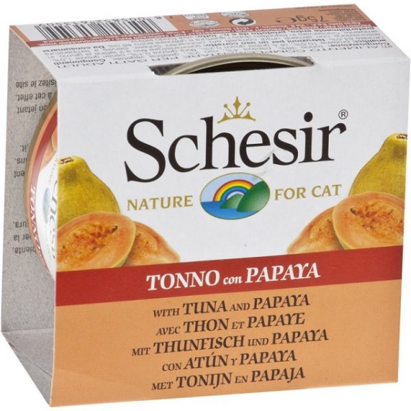 Schesir Cat Tuna i Papaja – 12×75 g