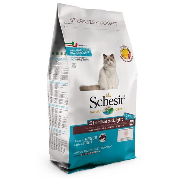 Schesir Dry Cat Sterilized & Light Fish – 10 kg