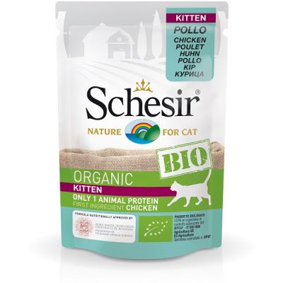 Schesir Kitten BIO Organic Piletina – 12×85 g