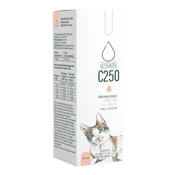 VESTRATEK C250 CBD Ulje za mačke – 10 ml