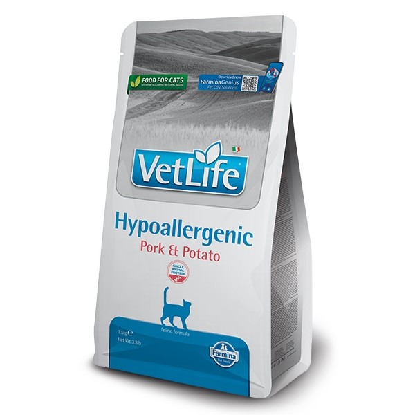 Vet Life Hypoallergenic Pork & Potato – 1,5 kg