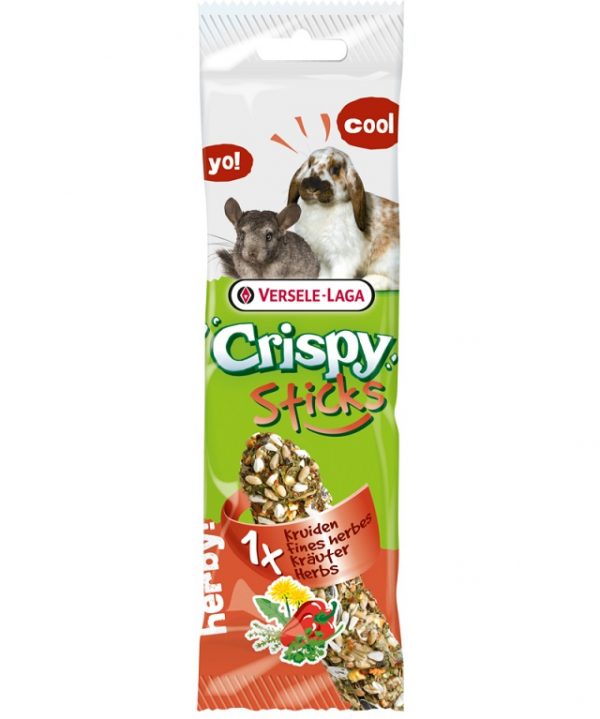 Versele Laga Crispy 1 Stick Rabbits-Chinchillas Herbs – 55 g