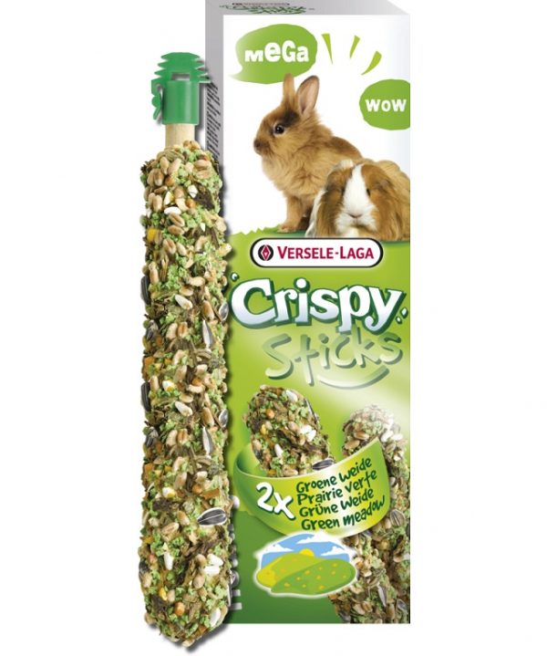 Versele Laga Crispy 2 Mega Sticks Rabbits-Guinea Pigs Green Meadow – 140 g