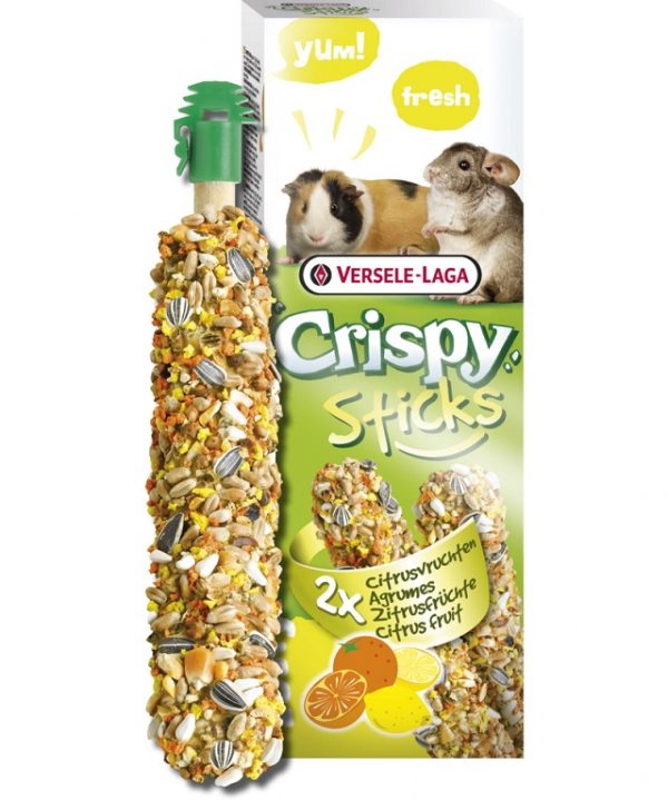 Versele Laga Crispy 2 Sticks Guinea Pig-Chinchillas Citrus Fruit – 110 g