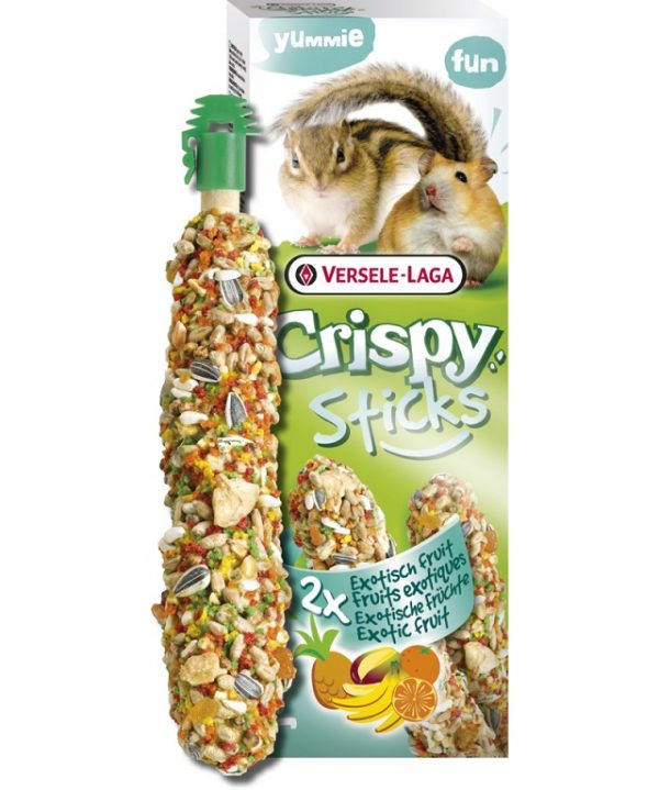Versele Laga Crispy 2 Sticks Hamster-Squirrel Exotic Fruit – 110 g