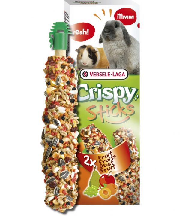 Versele Laga Crispy 2 Sticks Rabbit-Guinea Pig Fruit – 110 g