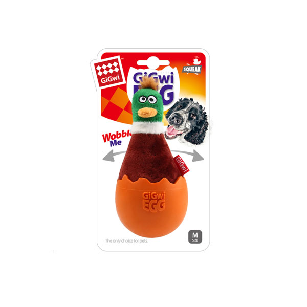 GiGwi igračka za pse ljuska jajeta Patka 15 cm