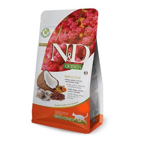 N&D Cat Quinoa Skin&Coat Haringa i Kokos 1,5 kg