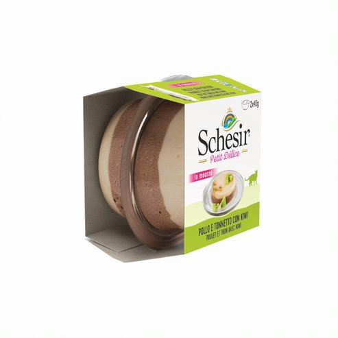 Shesir Cat Mousse Petit Delice Tuna, Piletina i Kivi 2x40g