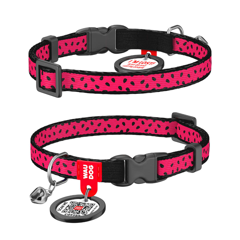 Collar WAUDOG ogrlica za mačke sa plastičnom kopčom Watermelon