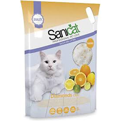 Sanicat silikonski posip za mačke Diamond Citric 5 l