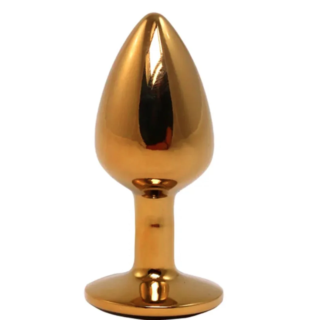 Anal butt plug metal Gold S