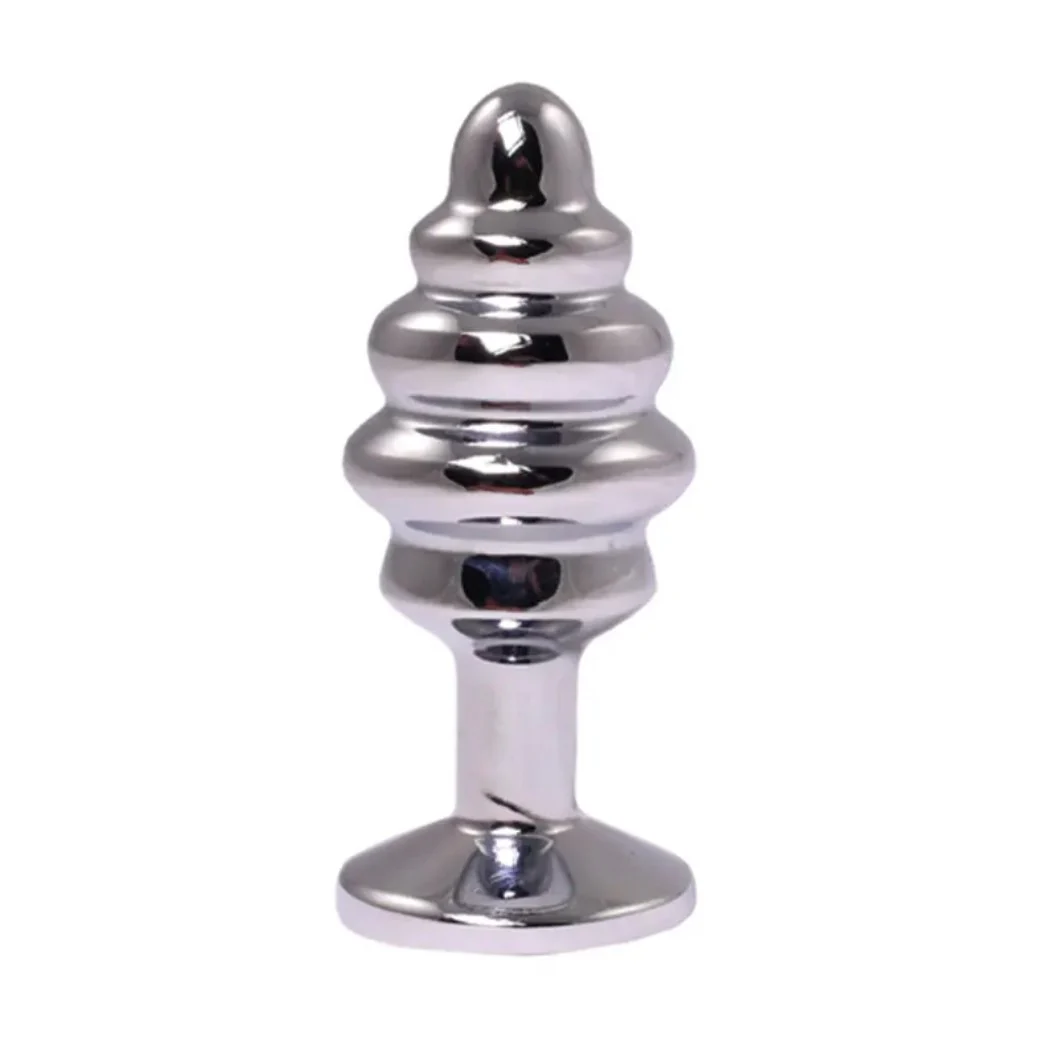 Anal butt plug rebrasti metal Silver M