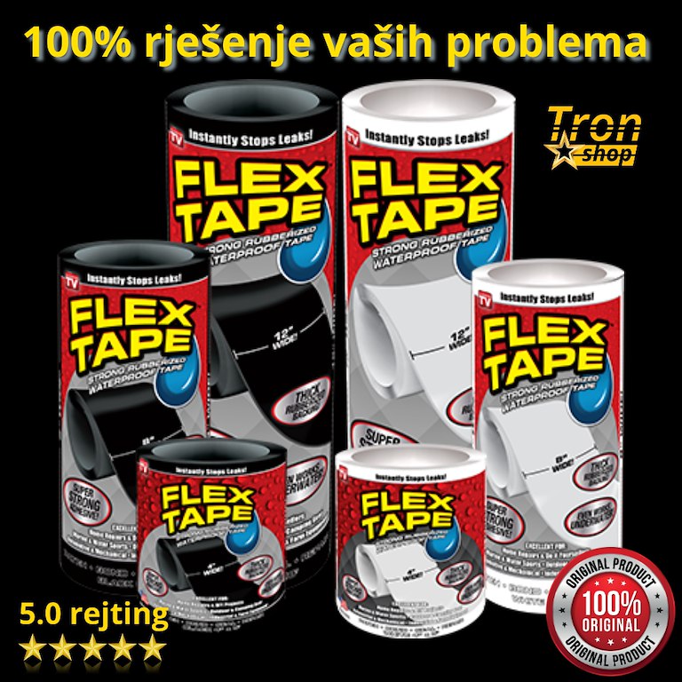 Flex tape super lepljiva traka ORIGINAL -idealna za lepljenje bazena i čamaca