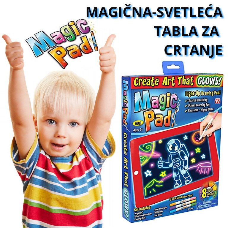 MAGIČNA Svetleća tabla za crtanje u KOLORU