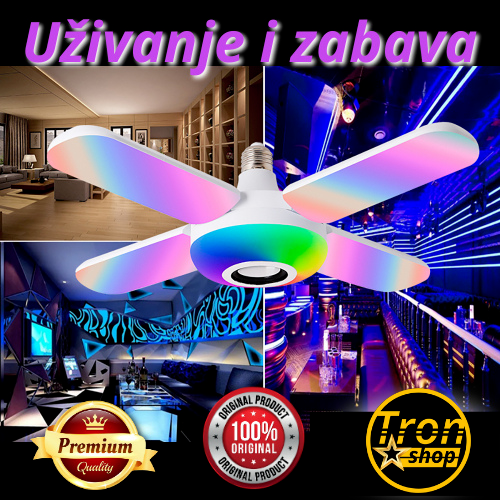 Muzička rasklopiva lampa luster 48w sa bluetooth