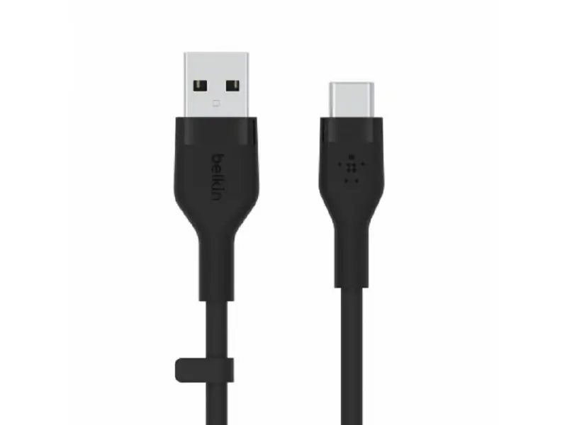 BELKIN BOOST CHARGE FLEX SILICONE CABLE USB-A TO USB-C – 3M – BLACK (CAB008BT3MBK)