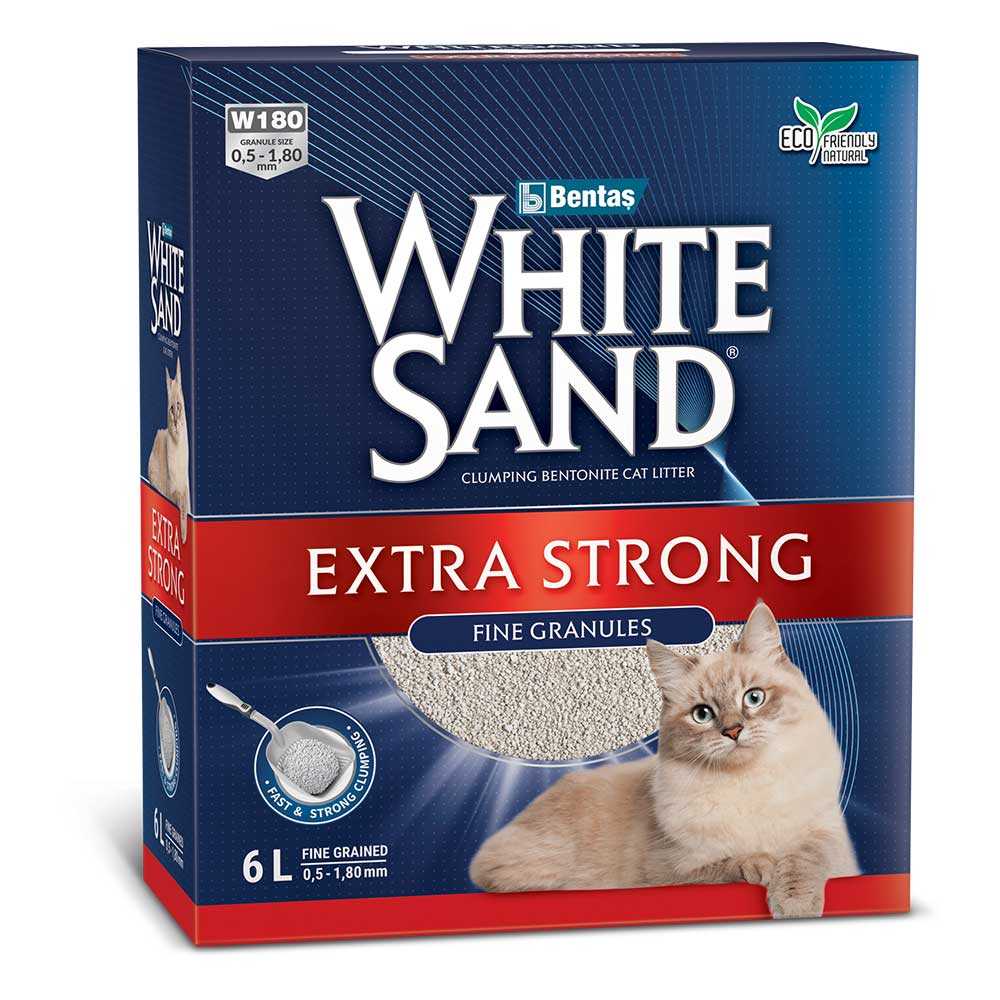 WHITE SAND Extra Stong posip za mačke 6l