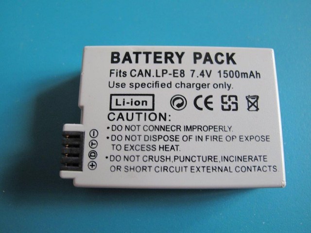 Zamenska baterija LP-E8 za Canon aparate