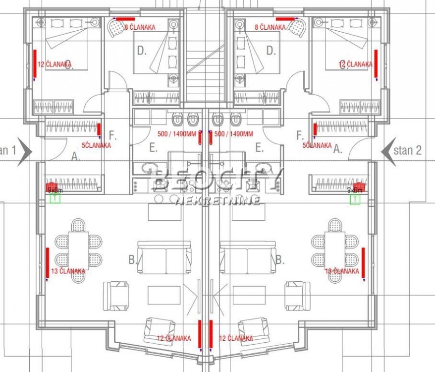 Trosoban stan, 75 m2, Rudine, Rudine ID: 84303