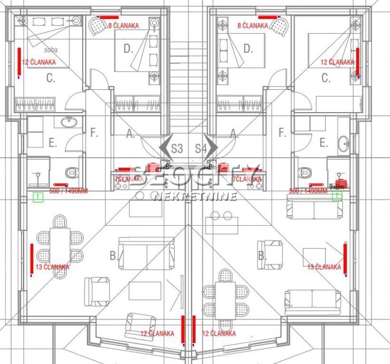 Trosoban stan, 82 m2, Rudine, Rudine ID: 84305