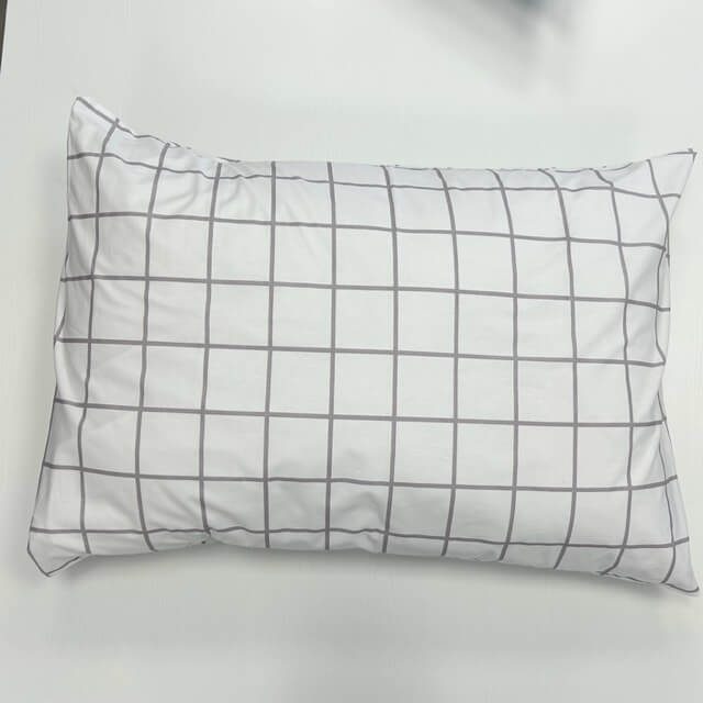 Jastučnica 100% pamuk beli sa sivim 50×70