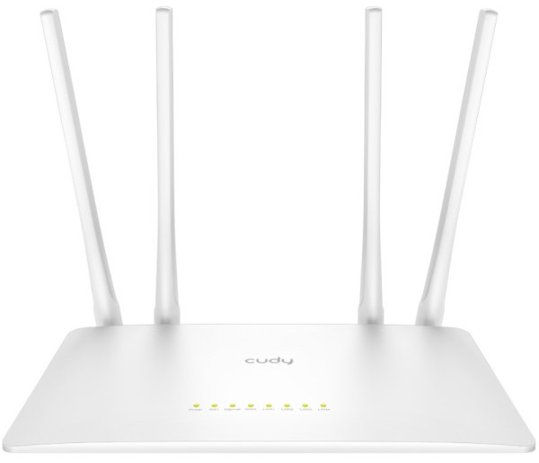 Cudy WR1200 AC1200 Dual Band 2.4+5Ghz MESH Wi-Fi Ruter 1W/4LAN 10/100Mbps, 4x5dBi, GUEST/WPS/DDNS