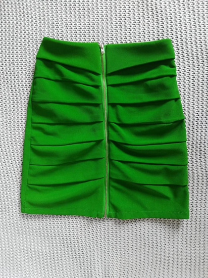 Zelena suknja visoki struk