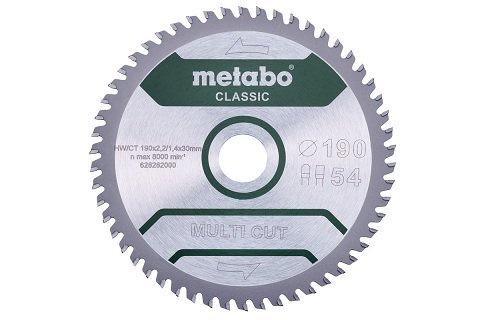 List testere AL Ø190x30x1.4/2.2mm 54zuba Metabo(2091)
[628282000]