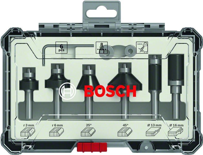Set glodala za frejzer 6 kom. 8mm prihvat profilni set Bosch6214
[2607017469]