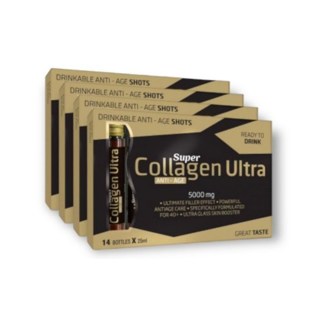 SUPER COLLAGEN ULTRA ANTI-AGE 5000mg bočice, 14kom PAKET 4 KUTIJE