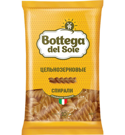 Integralna testenina fusilli 400gr „Bottega del Sole“