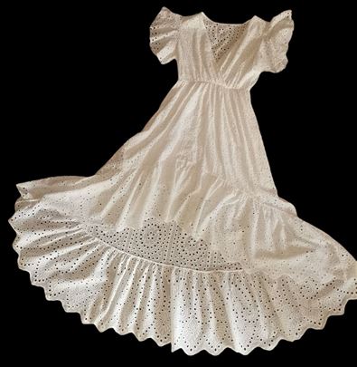 Raskošna italijanska haljina s belim vezom