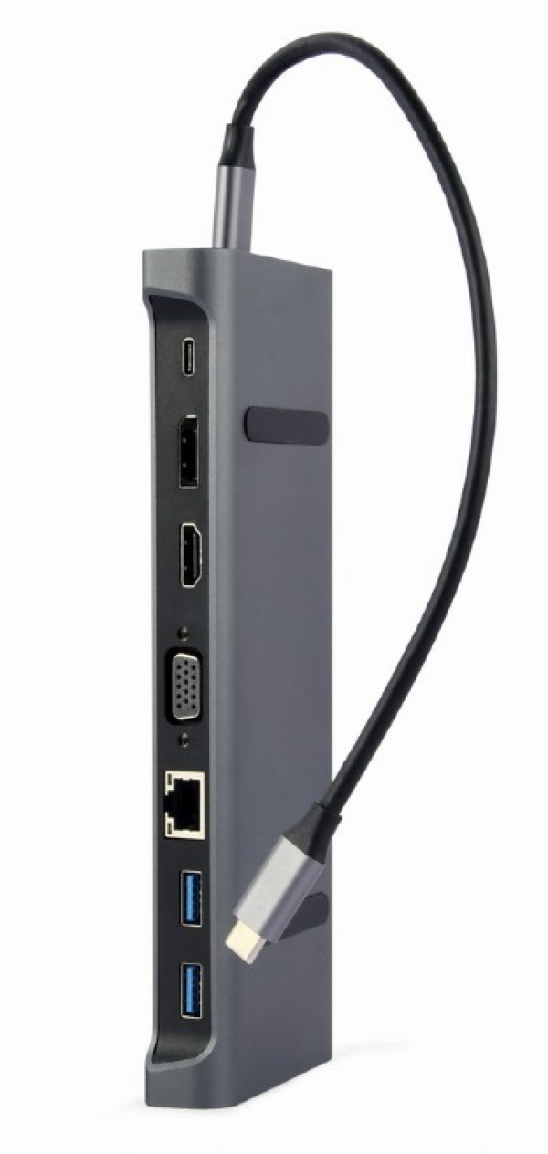 Docking station Cablexpert A-CM-COMBO9-02 USB-C-HDMIDPVGA3xUSBPDGLANAudio