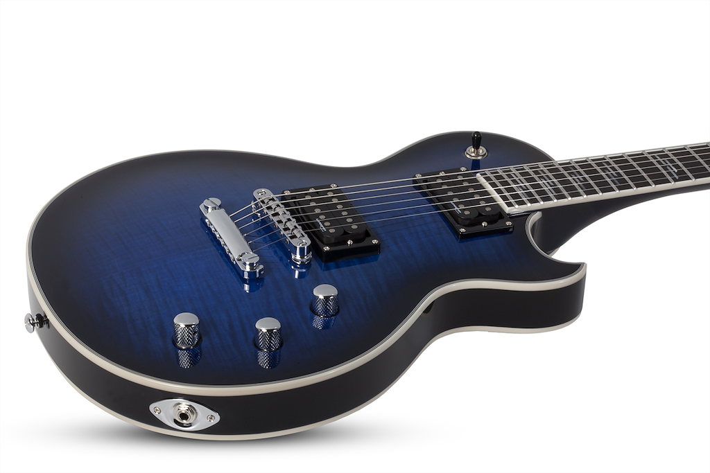 Schecter Solo-II Supreme See Thru Blue Burst SKU #2590