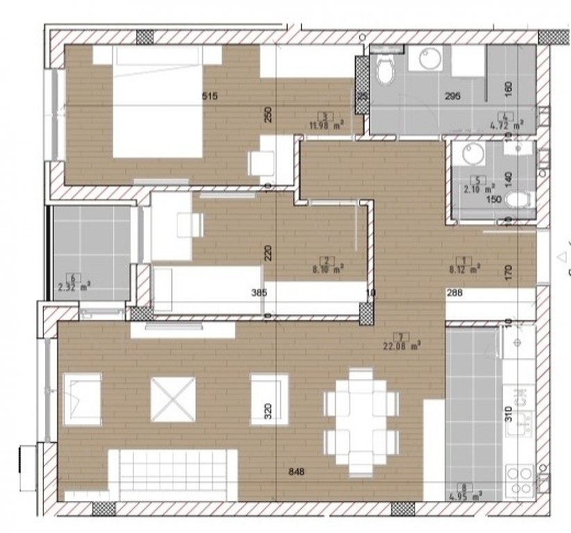 KOD LIMANA 4, 63 m2, Dvoiposoban sa Nov sa pdv