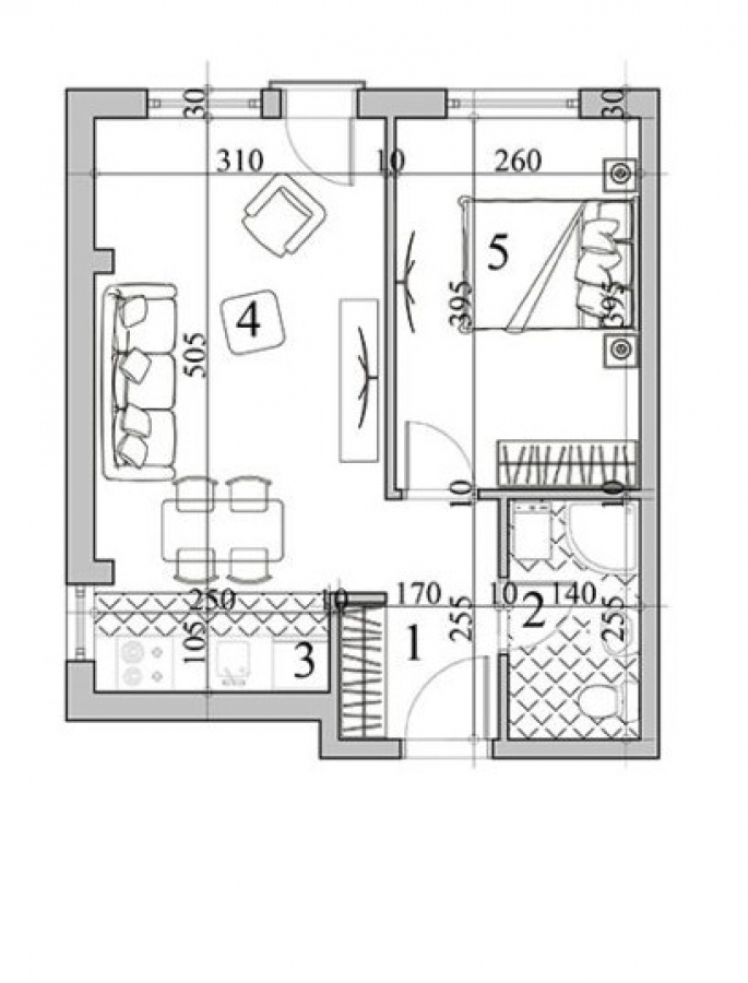 SAJMISTE, 35 m2, DVOSOBAN SA PDV