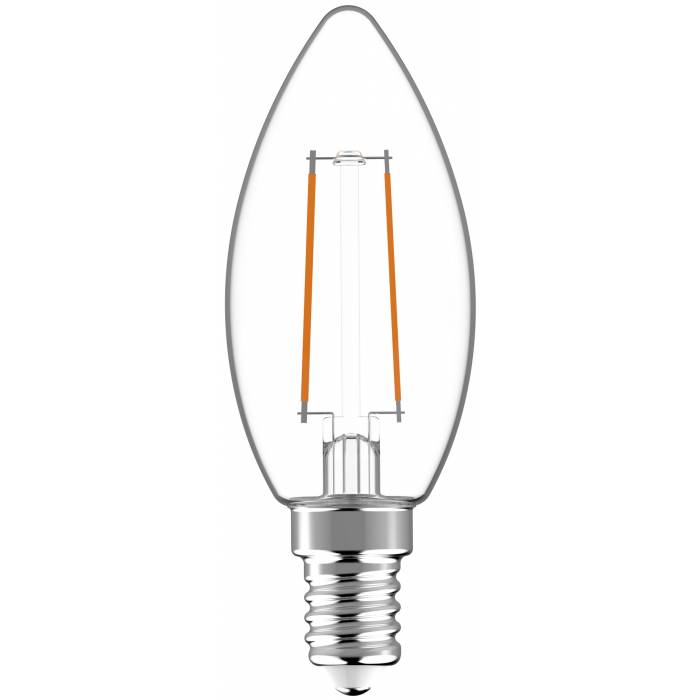 LED Filament sveca 2.5W E14 WW 2700K 250lm