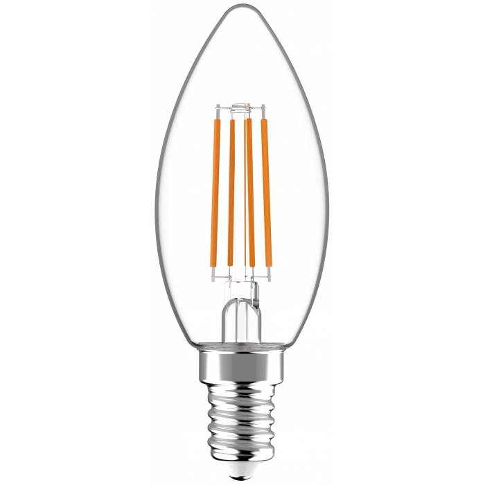 LED Filament sveca 4.5W E14 WW 2700K 470lm