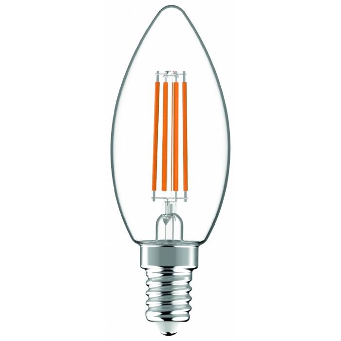 LED Filament sveca 4.9W E14 WW 2700K 806lm