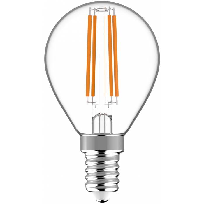 LED Filament lopta Mini 4.5W E14 WW 2700K 470lm