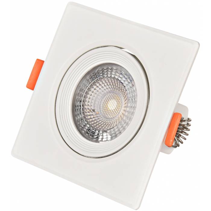 LED ugradna kvadratna spot lam pa 5W CW 6400K 440lm IP20 Bela